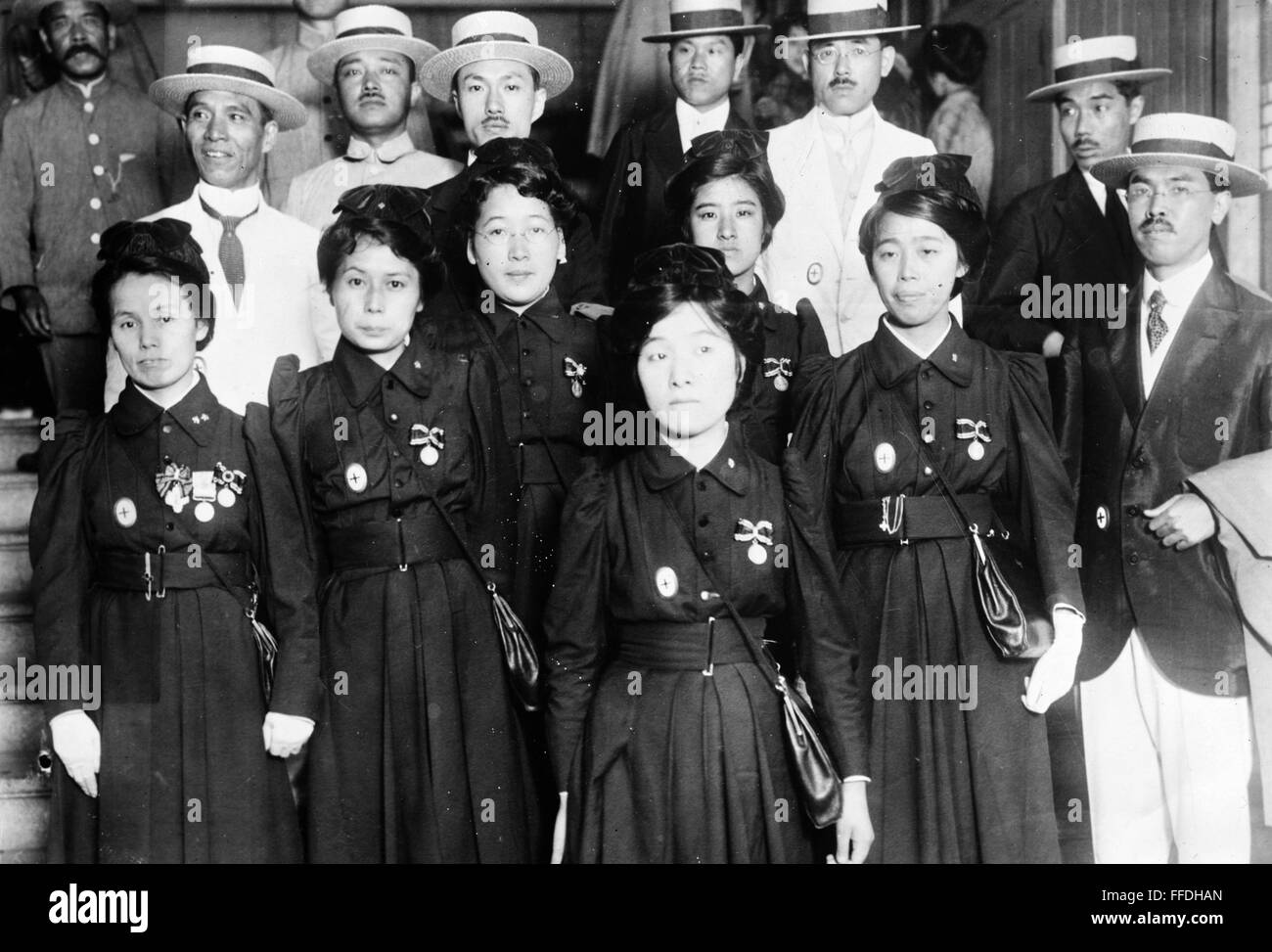 JAPAN: RED CROSS. /nJapanese Red Cross unit from China. Photographed in ...