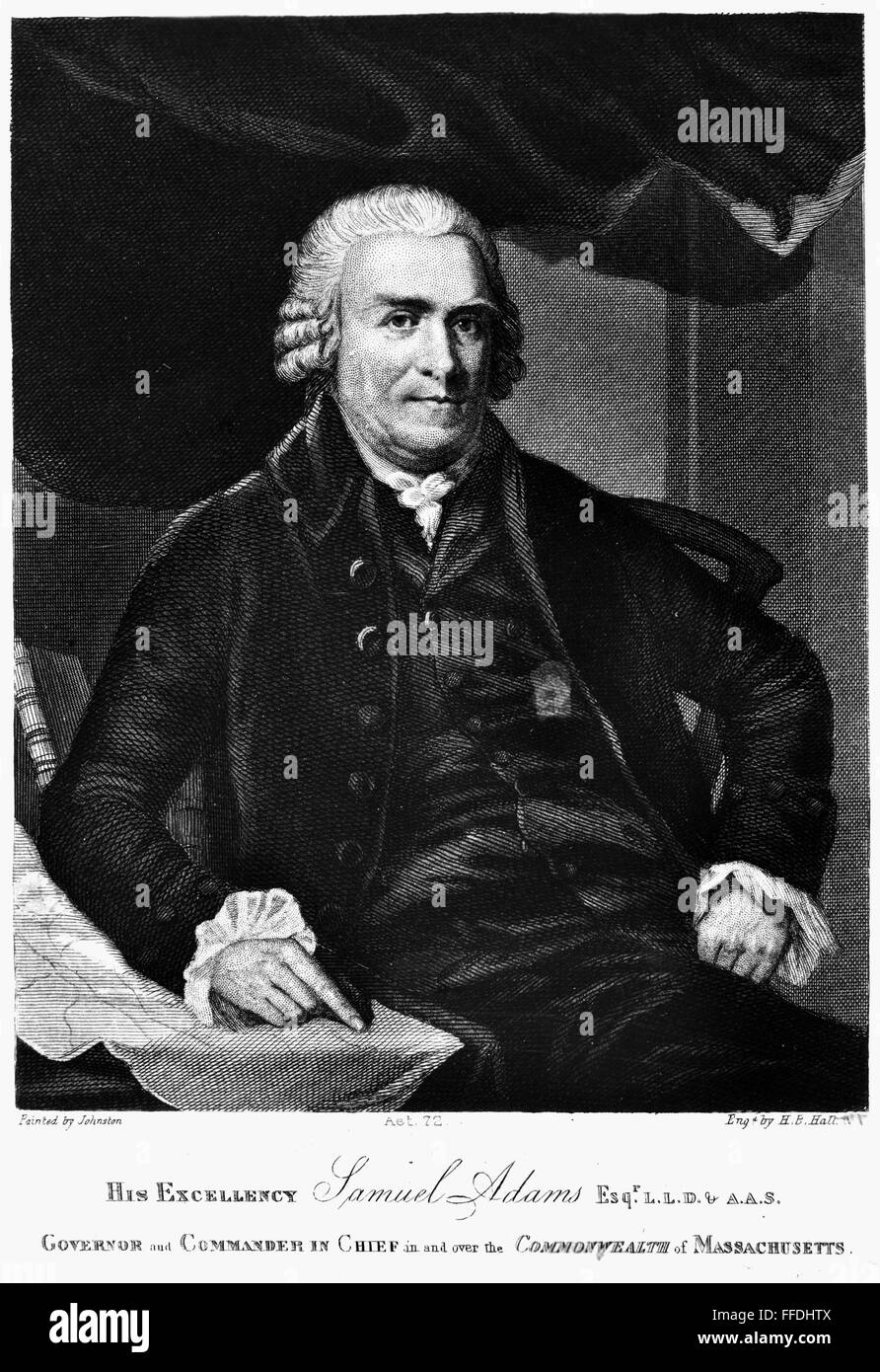 SAMUEL ADAMS (1722-1803). /nAmerican Revolutionary patriot. Line ...