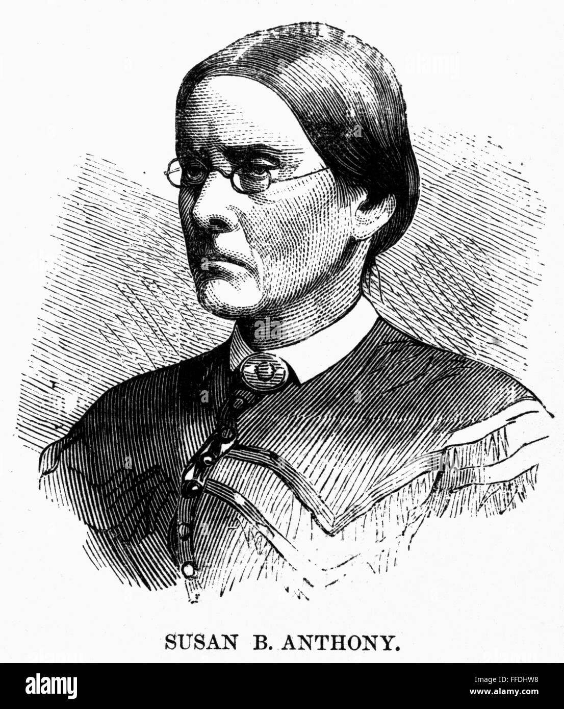 SUSAN B. ANTHONY (1820-1906). /nAmerican woman-suffrage advocate. Wood ...
