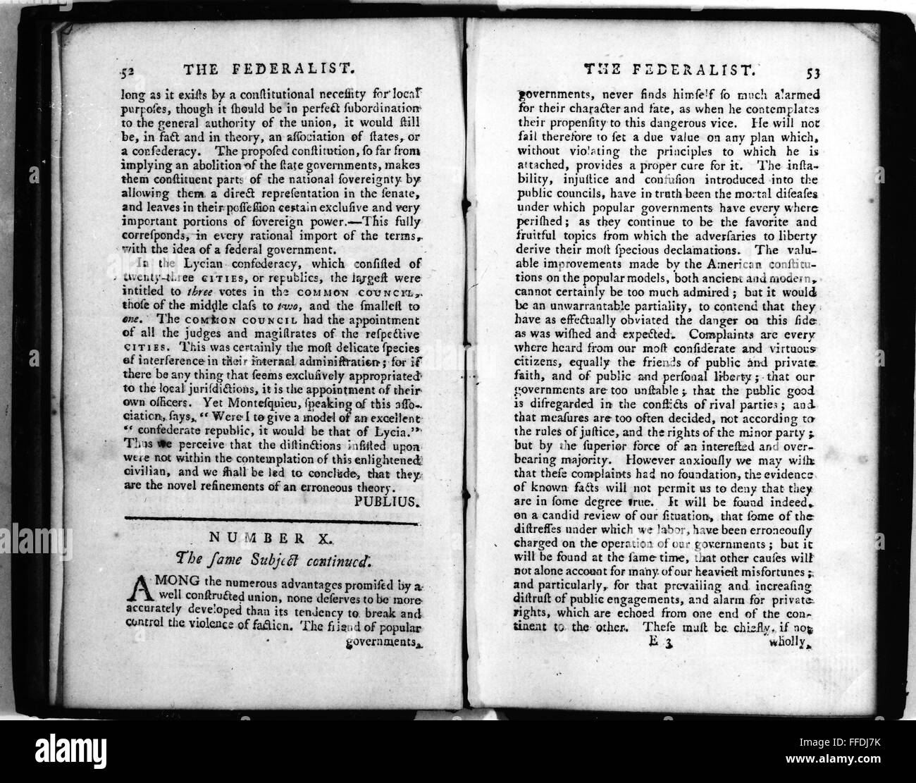 MADISON: FEDERALIST. /nEssay number ten from the 'Federalist Papers ...