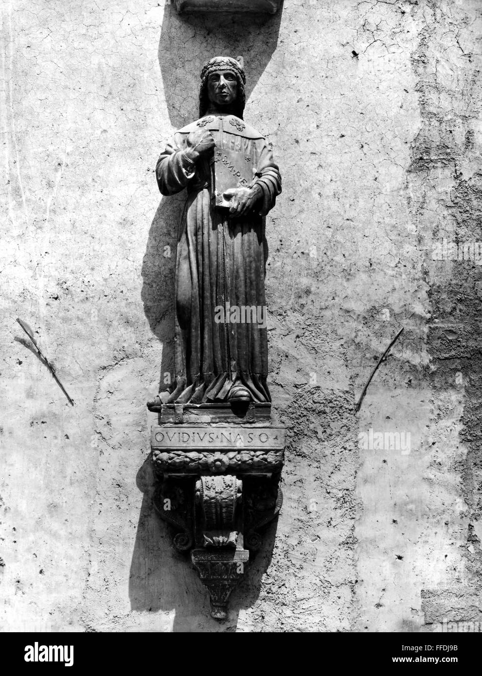 OVID (43 B.C.-c17 A.D.)./nRoman poet. Medieval statue of Ovid at the ...