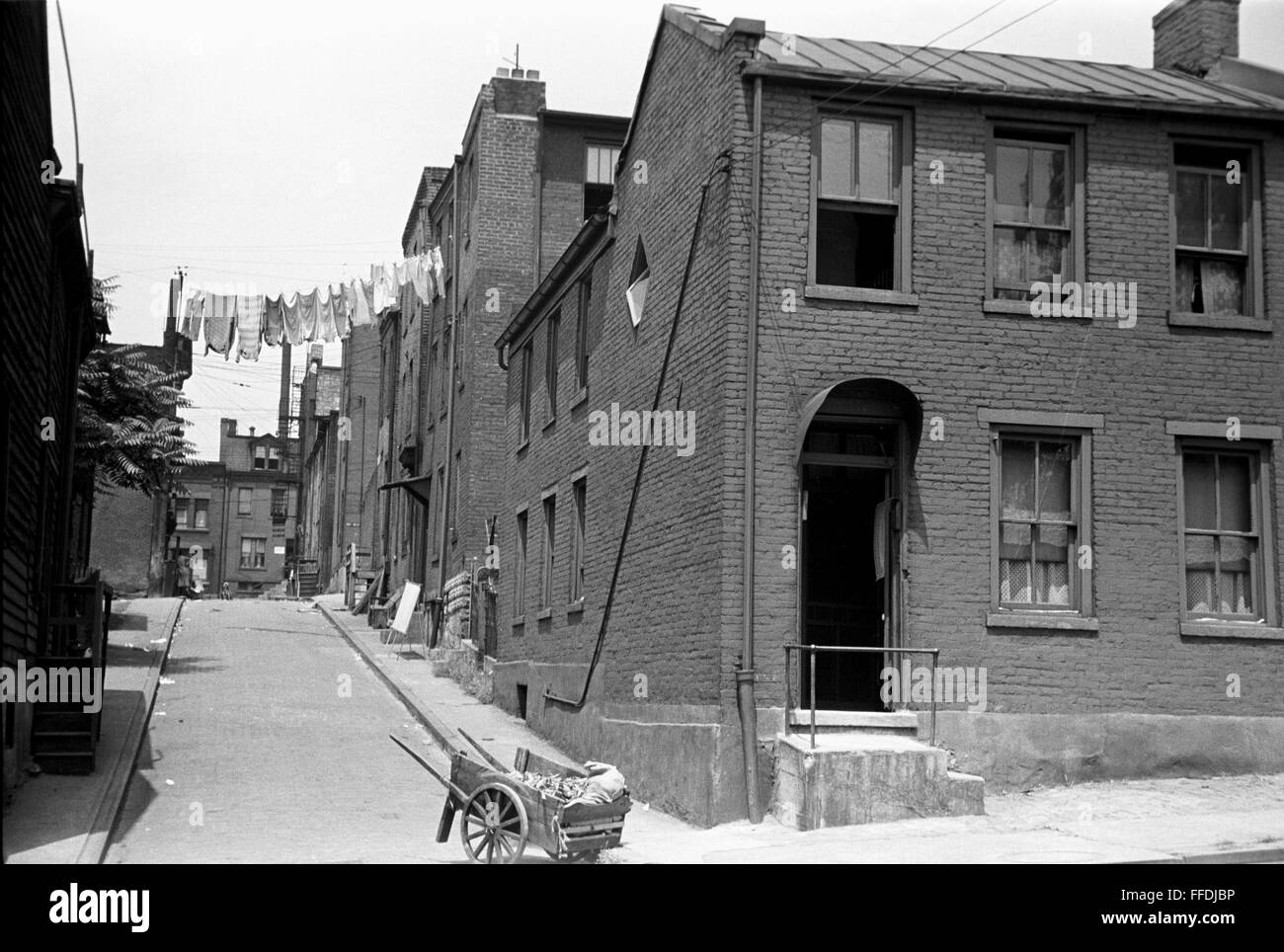 PITTSBURGH SLUM, 1938. /nHouses on 'The Hill,' the slum section of ...