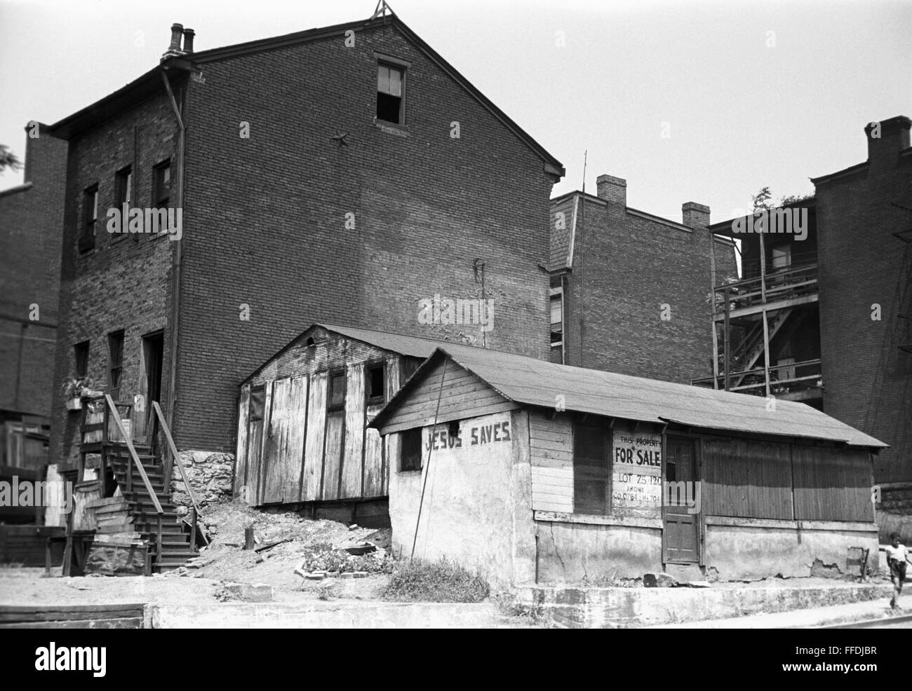 PITTSBURGH SLUM, 1938. /nHouses on 'The Hill,' the slum section of ...
