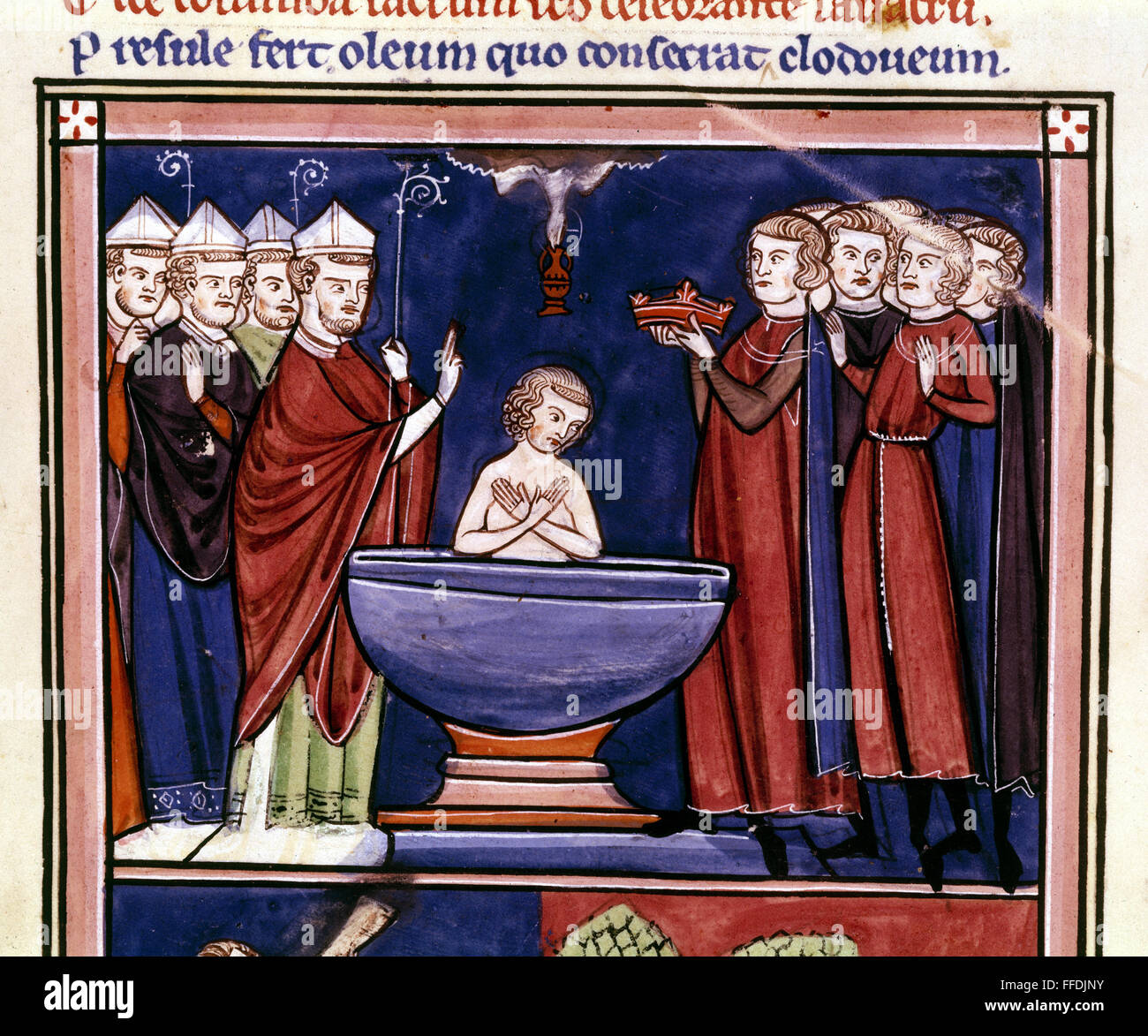 CLOVIS (c466-511). /nKing of the Salian Franks, 481-511. The baptism of ...