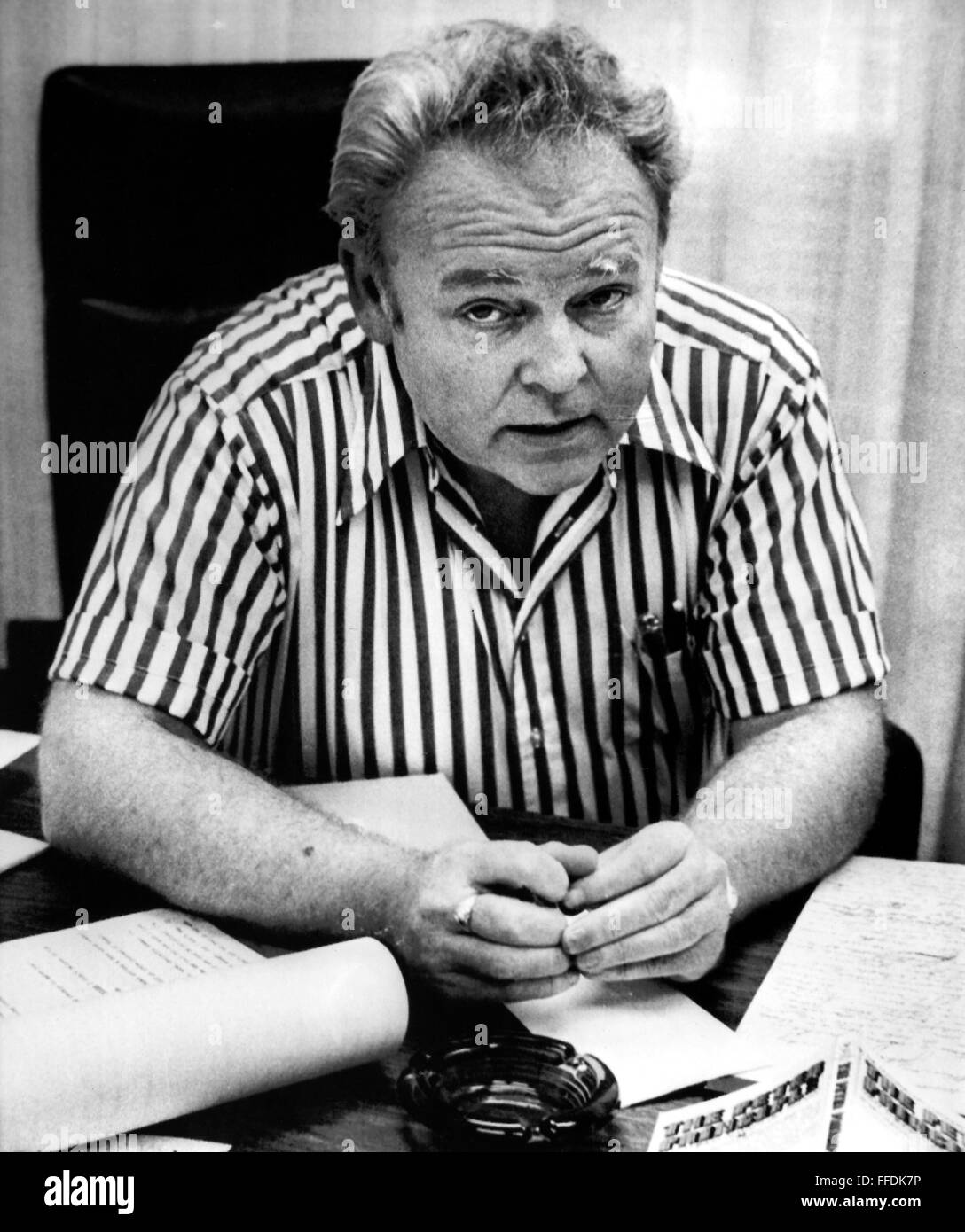 JOHN CARROLL O'CONNOR /n(1924-2001). American actor. Photographed 1976 ...