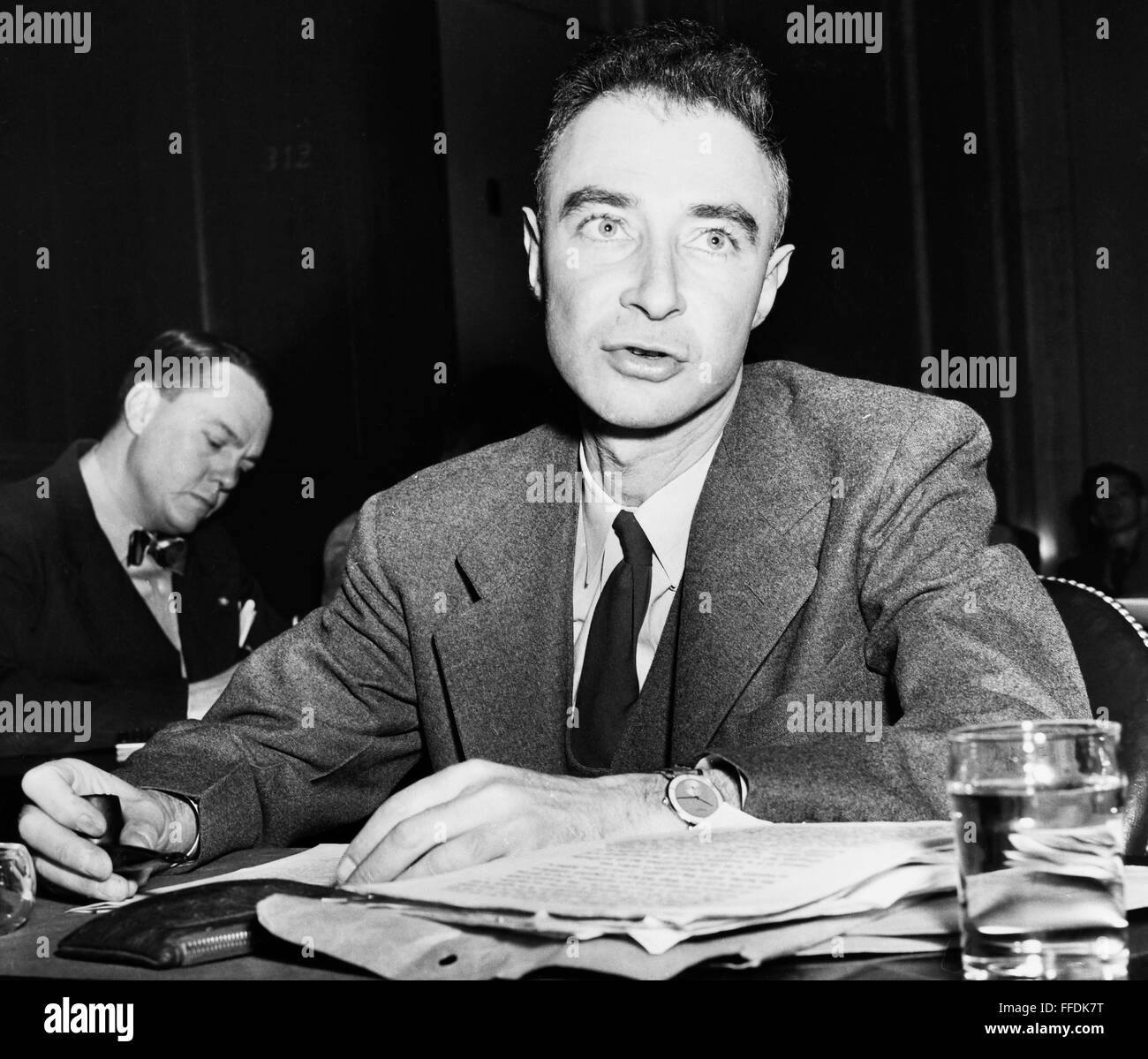 J. ROBERT OPPENHEIMER/n(1904-1967). American physicist. Photographed ...