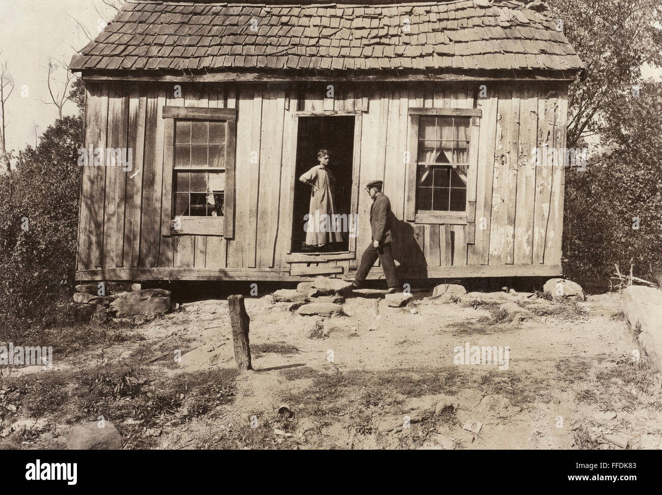 DILAPIDATED HOME, 1921. /nThe rented home of S.R. Reed, Sissonville ...