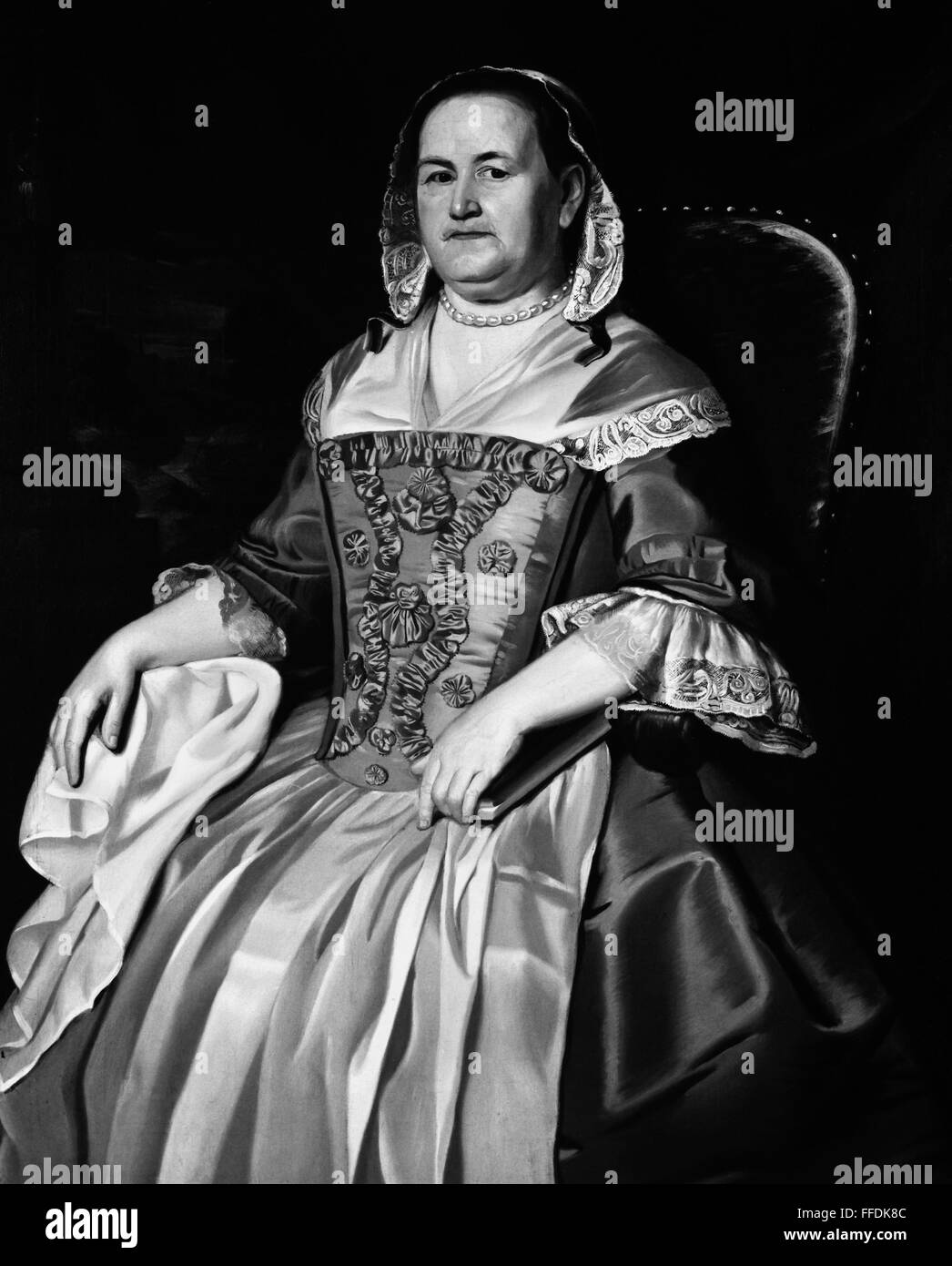 MARY ALLYN OTIS (1702-1774). /nWife of James Otis, Sr. Oil on canvas ...