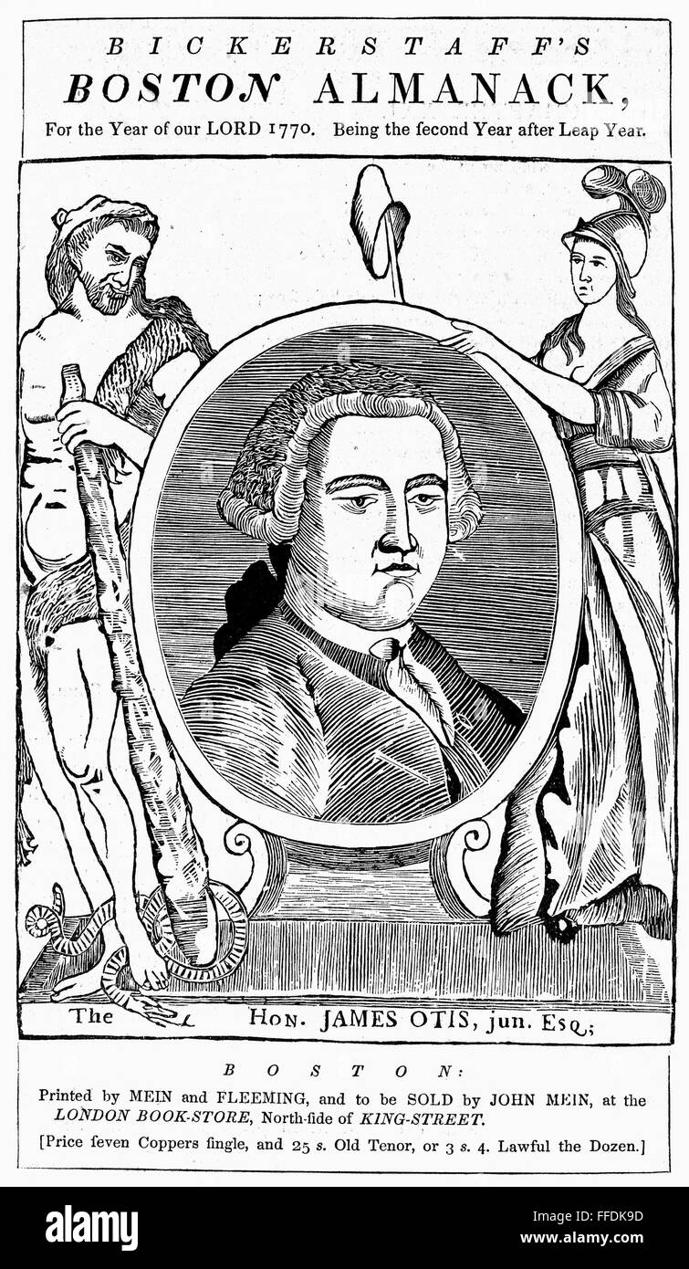 JAMES OTIS (1725-1783)./nAmerican revolutionary patriot. Line engraving ...
