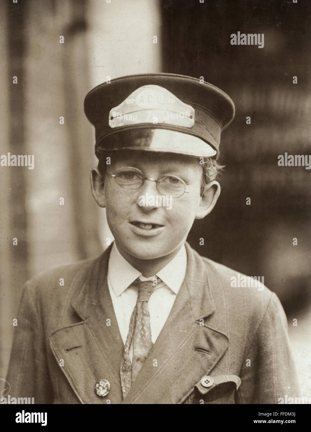 TELEGRAPH MESSENGER, 1910. /nA 14-year-old telegraph messenger who ...