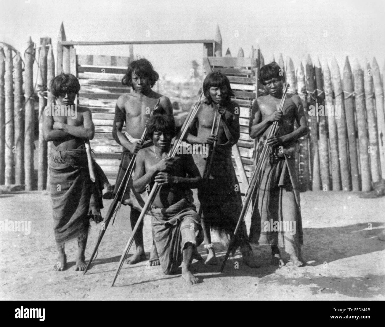BRAZIL: NATIVE BRAZILIANS. /nPortrait of a group of native Brazilians ...