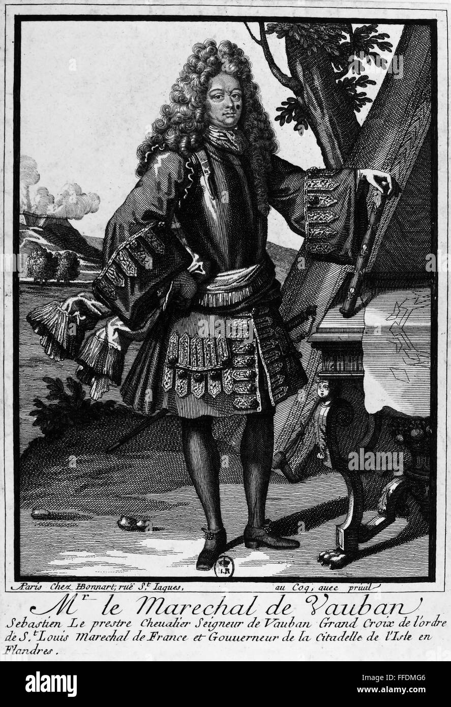 SEBASTIEN de VAUBAN/n(1633-1707). French military engineer. Line ...