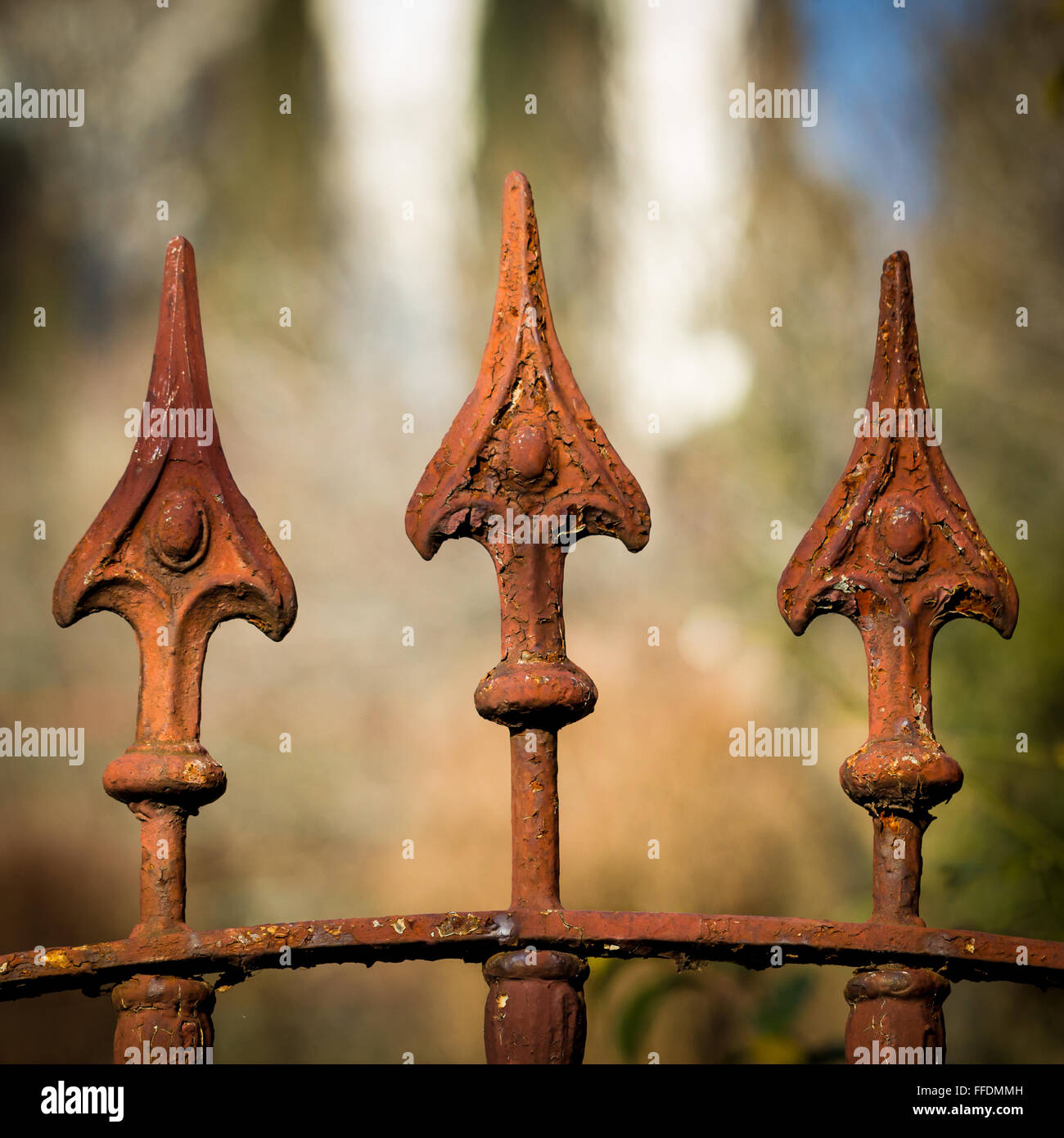 Old wrought iron fence hi-res stock photography and images - Alamy