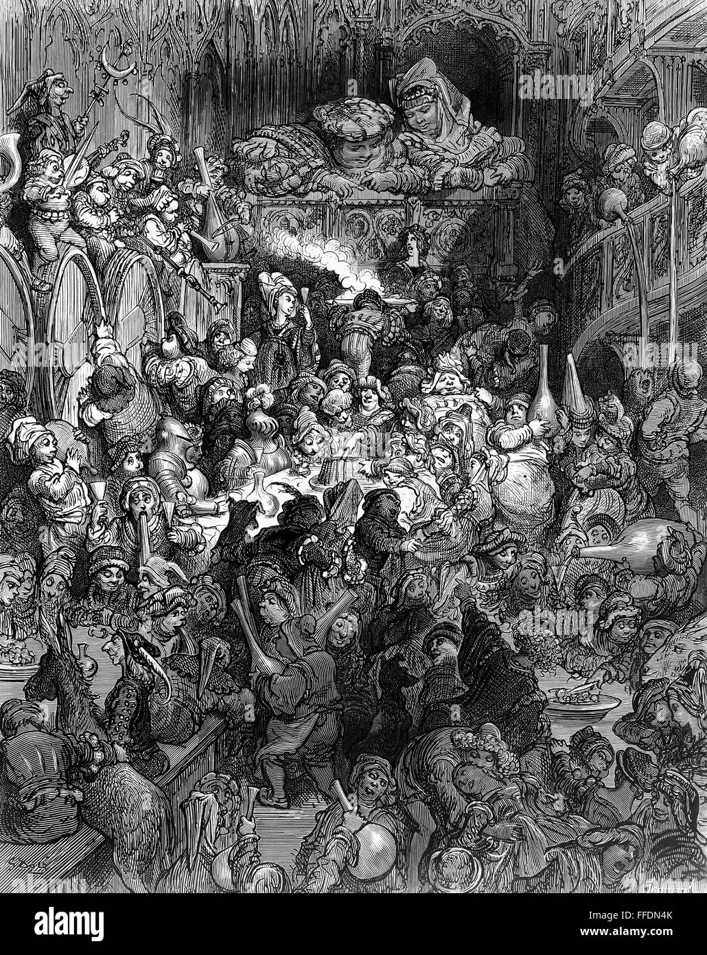 RABELAIS: GARGANTUA AND PANTAGRUEL. Illustration of 'The Life of ...