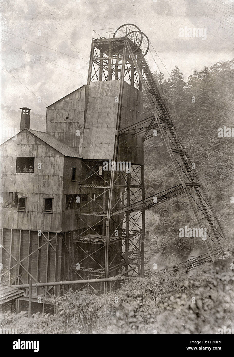 WEST VIRGINIA: COAL MINE. /nThe tipple and elevator which leads down to ...