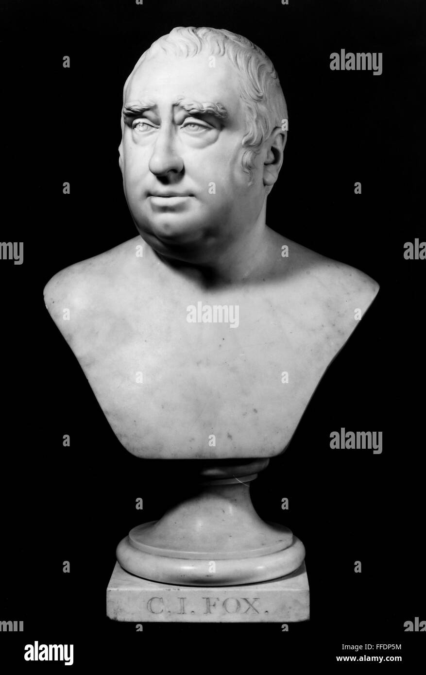 CHARLES JAMES FOX /n(1749-1806). English politician and orator. Marble ...