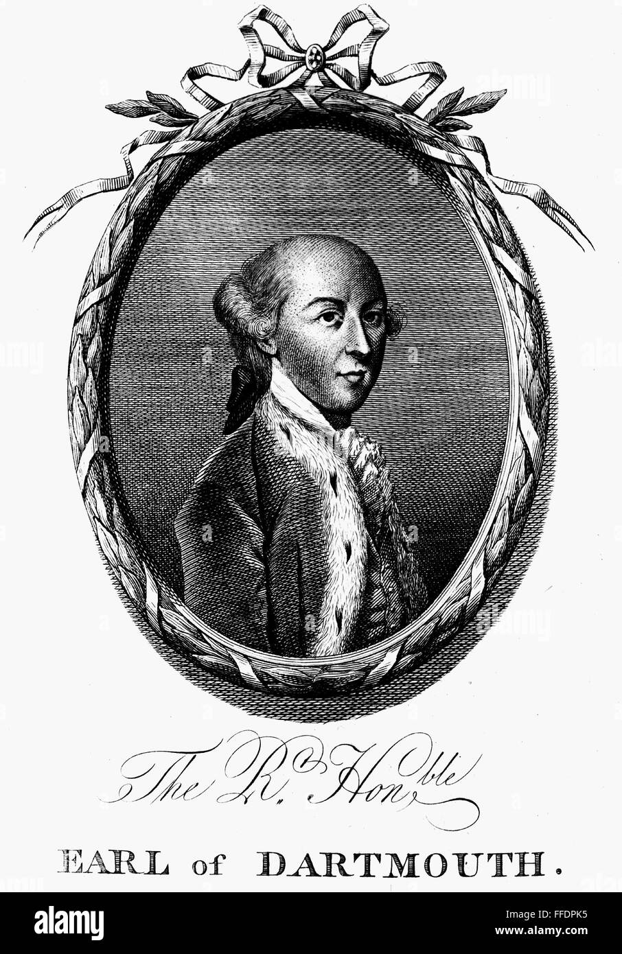 WILLIAM LEGGE (1731-1801). /n2nd Earl of Dartmouth. Undated line ...