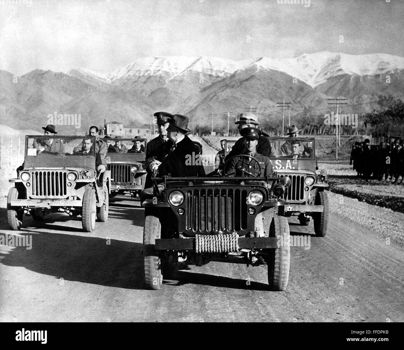 TEHRAN CONFERENCE, 1943. /nPresident Franklin D. Roosevelt visits U.S ...