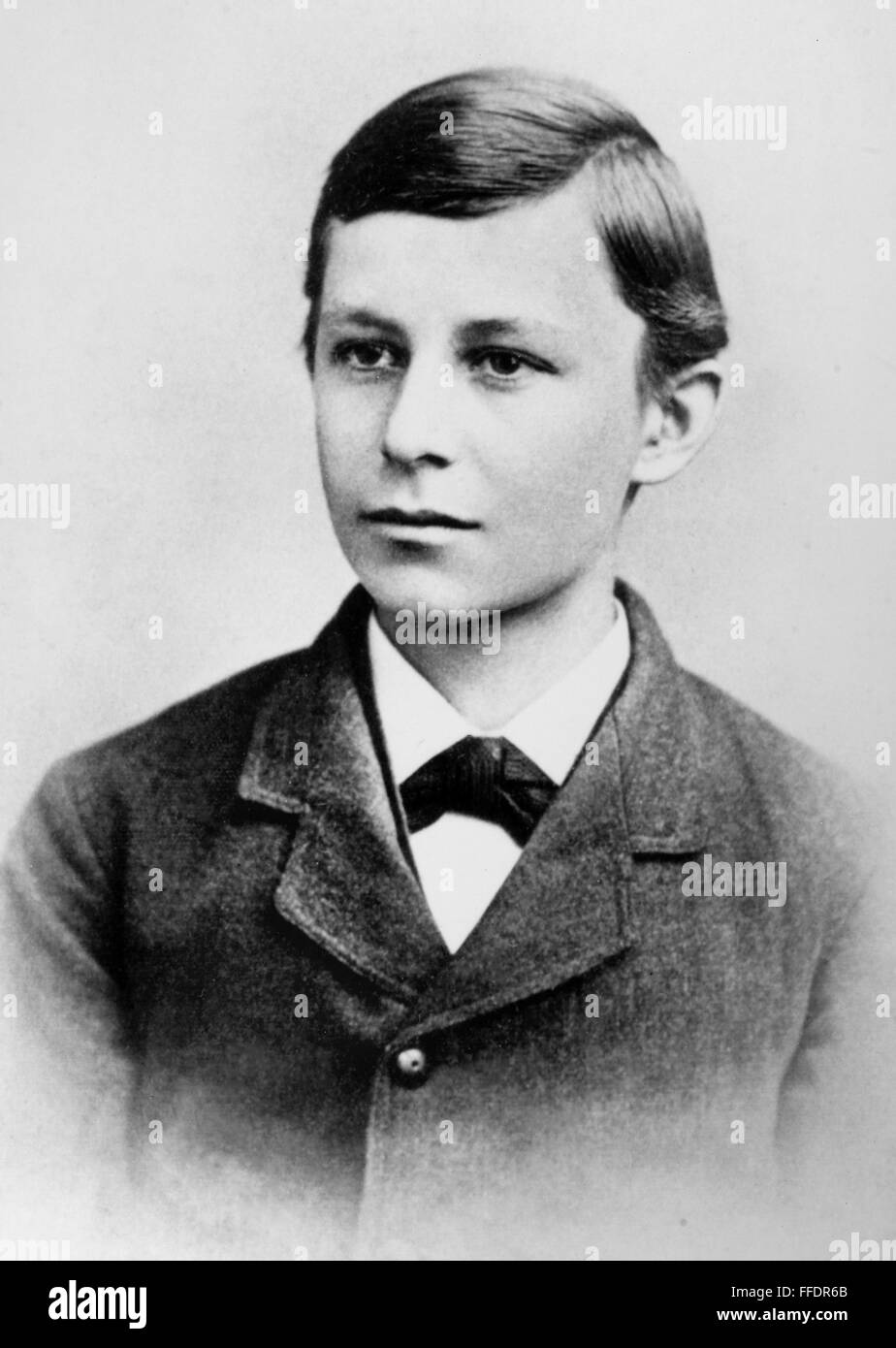 WILBUR WRIGHT (1867-1912). /nAmerican aviation pioneer. Childhood portrait, late 19th century ...