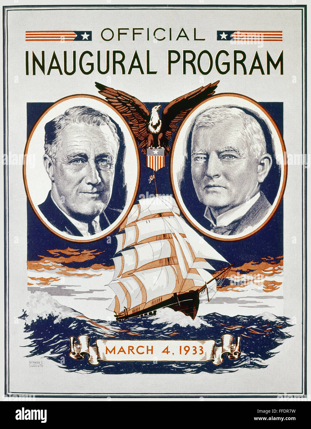 FDR: INAUGURATION, 1933. /nOfficial program for the first inauguration ...