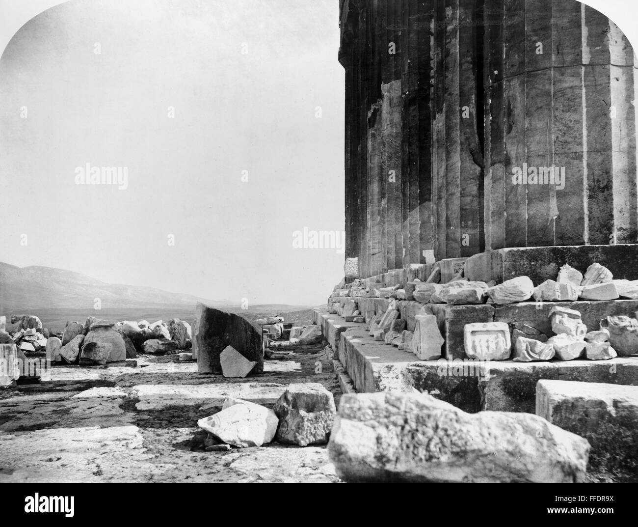 ATHENS: ACROPOLIS. /nStylobate, or foundation for the columns on the ...