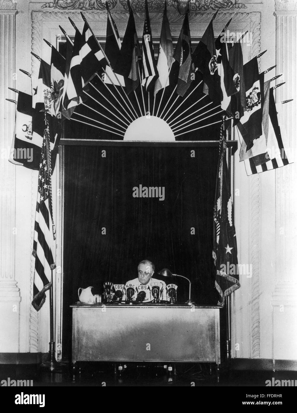 FRANKLIN DELANO ROOSEVELT /n(1882-1945). 32nd President of the United ...