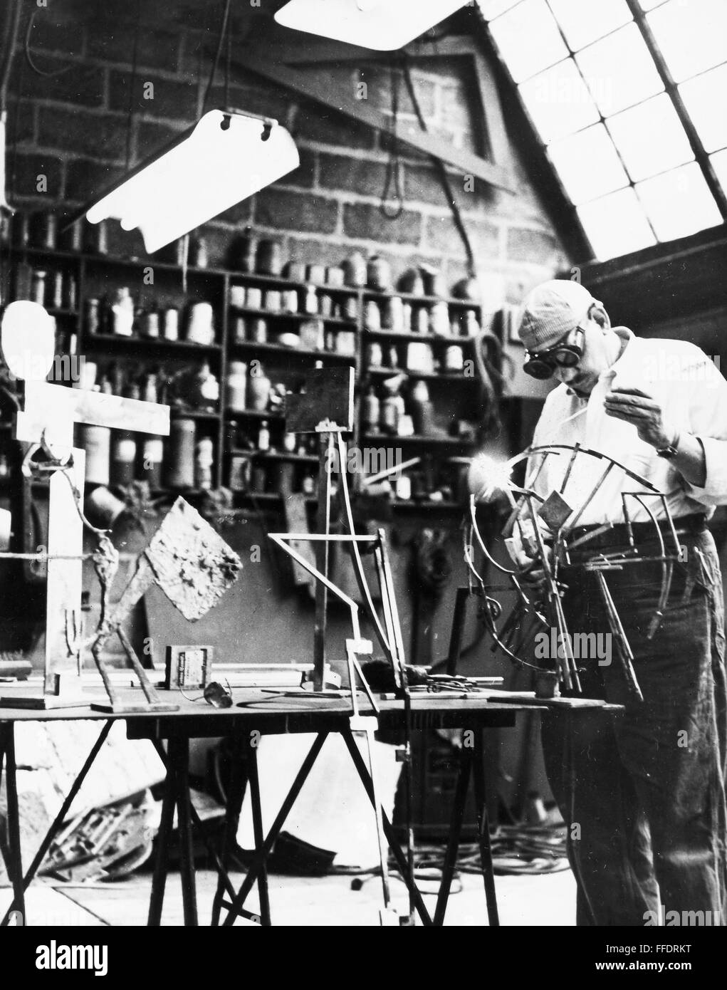 DAVID ROLAND SMITH (1906-1965). /nAmerican sculptor. Photographed 1957 ...