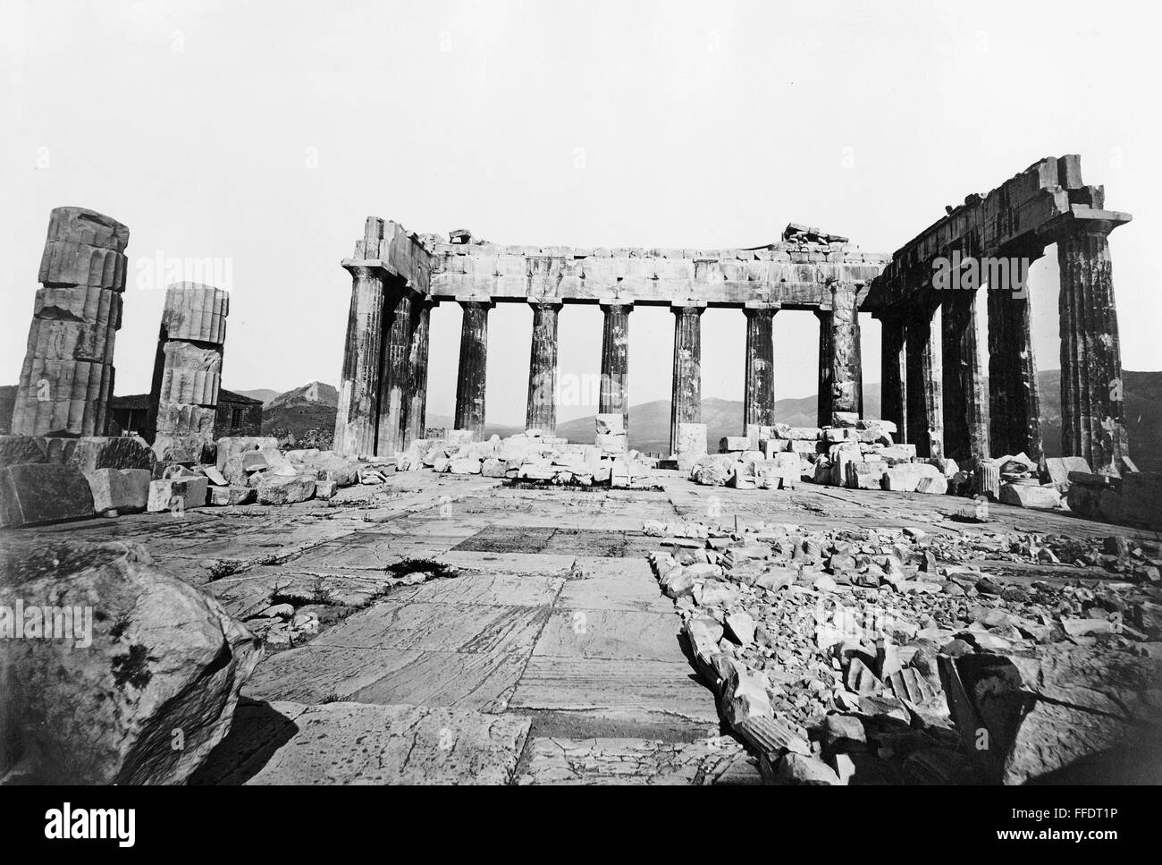 ATHENS: PARTHENON. /nThe interior of the Parthenon in Athens, Greece ...