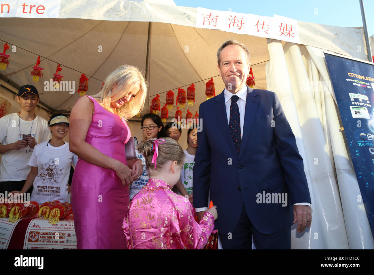 Sydney, Australia. 12 February 2016. Pictured: Bill Shorten with wife ...