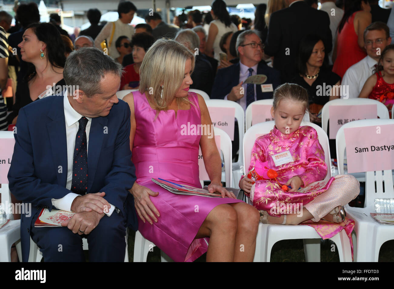 Sydney, Australia. 12 February 2016. Pictured: Bill Shorten with wife ...