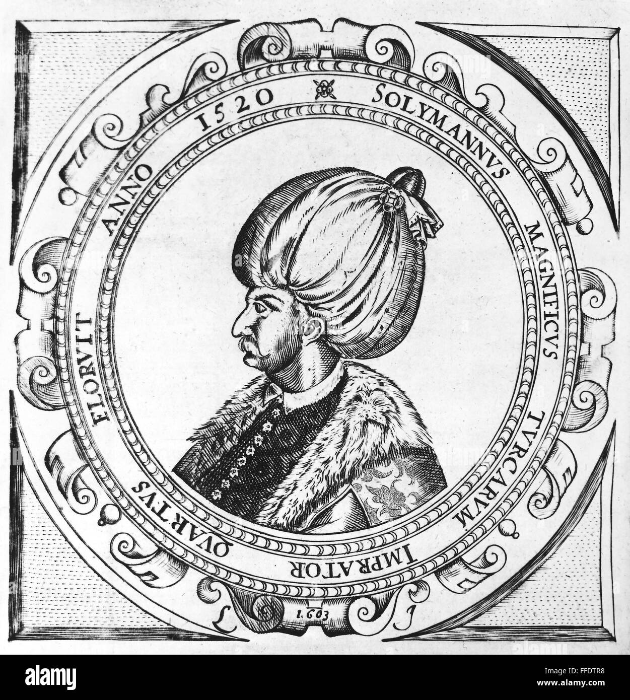 SULEIMAN THE MAGNIFICENT /n(c1494-1566). Sultan of the Ottoman Empire ...