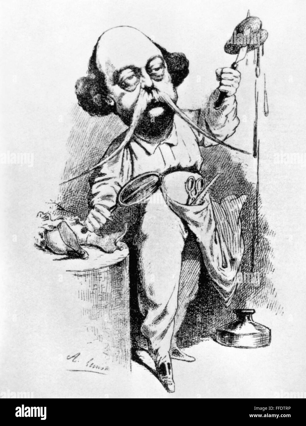 GUSTAVE FLAUBERT (1821-1880). /nFrench novelist. Caricature by Achille ...
