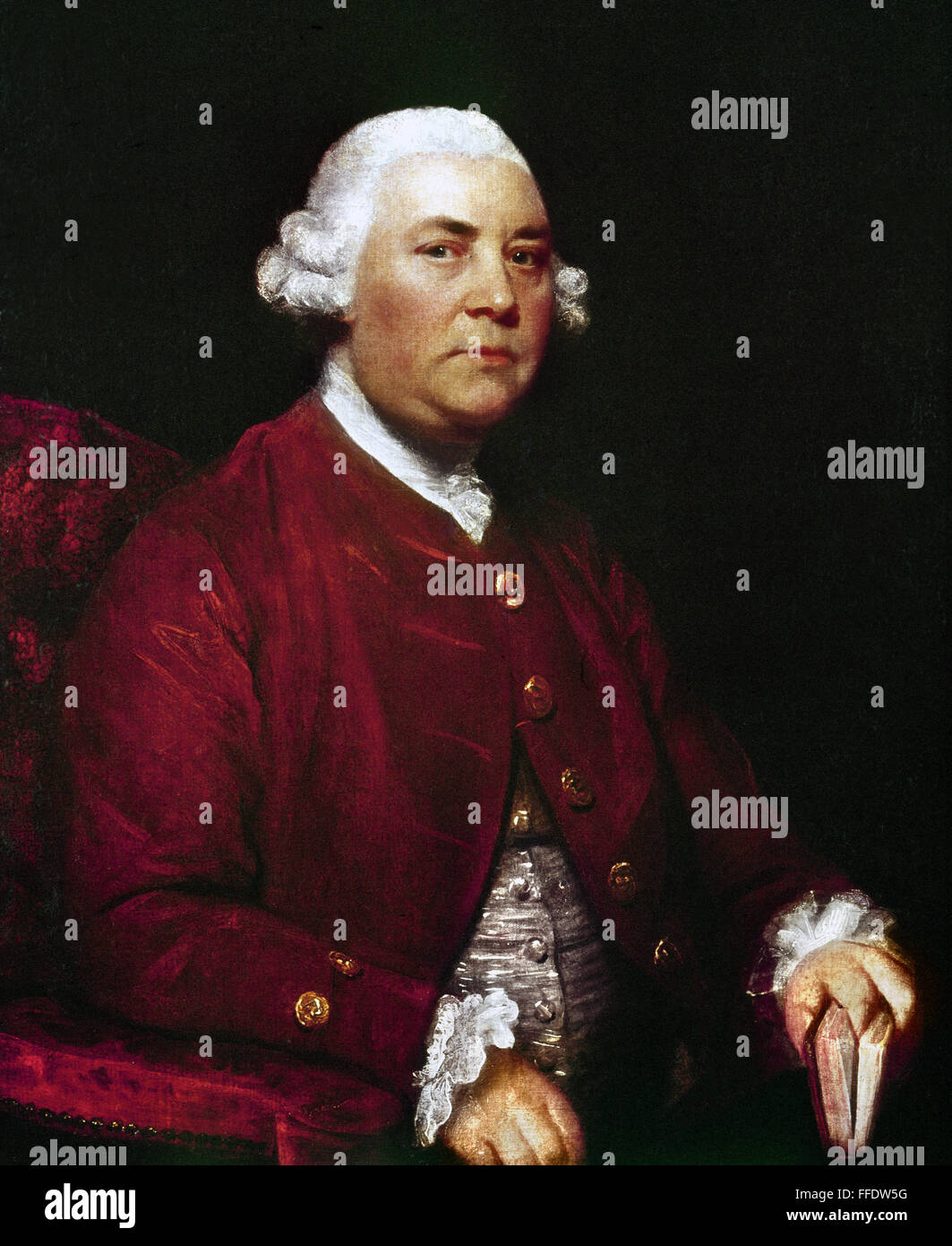 WILLIAM STRAHAN (1715-1785). /nScottish printer and politician. Oil on ...
