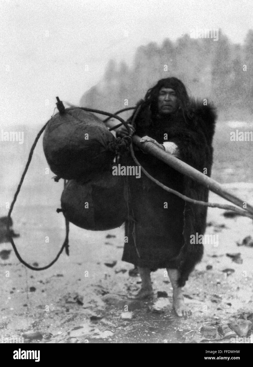 MAKAH WHALER, c1915. /nWilson Parker, a Makah Native American whaler ...