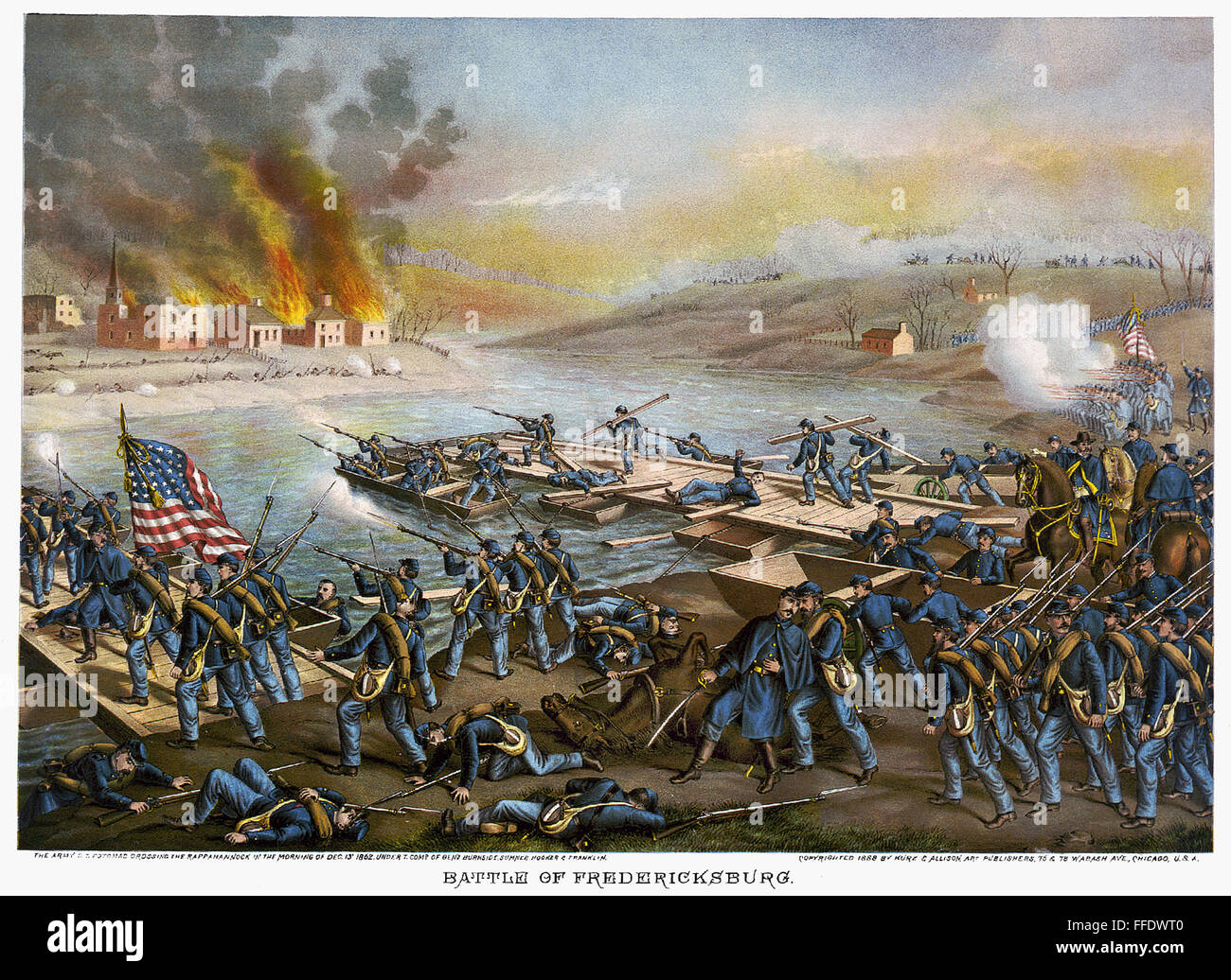BATTLE OF FREDERICKSBURG. /nThe Army of the Potomac crossing the ...
