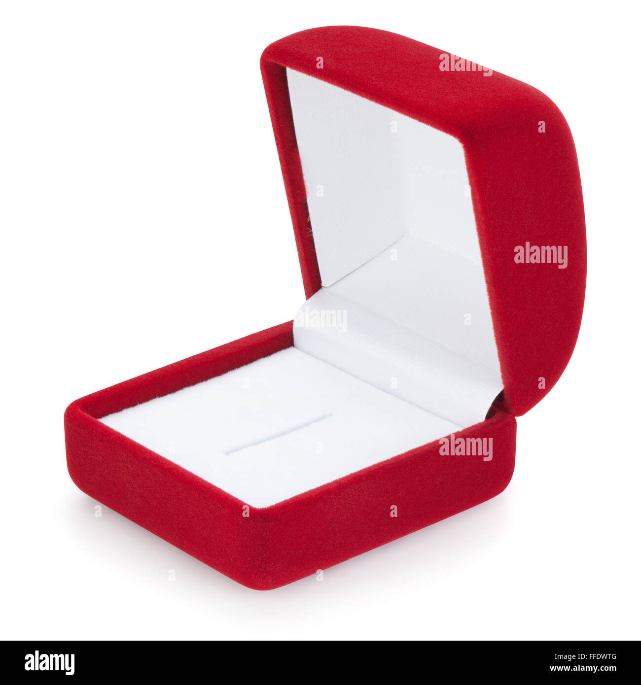 Open jewelry box, isolated on the white background, clipping path ...