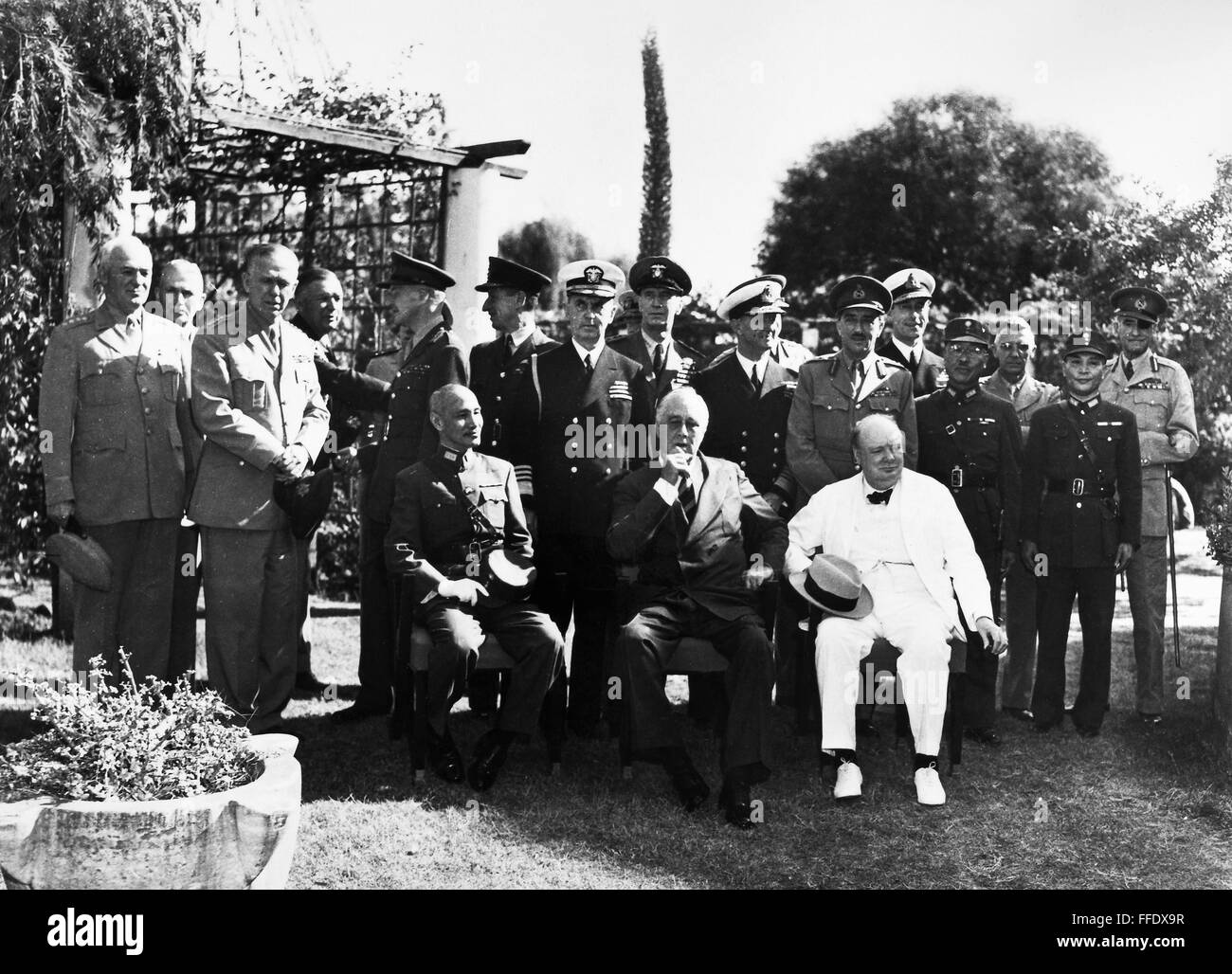 CAIRO CONFERENCE, 1943. /nLeaders at the Cairo Conference, Egypt, which ...