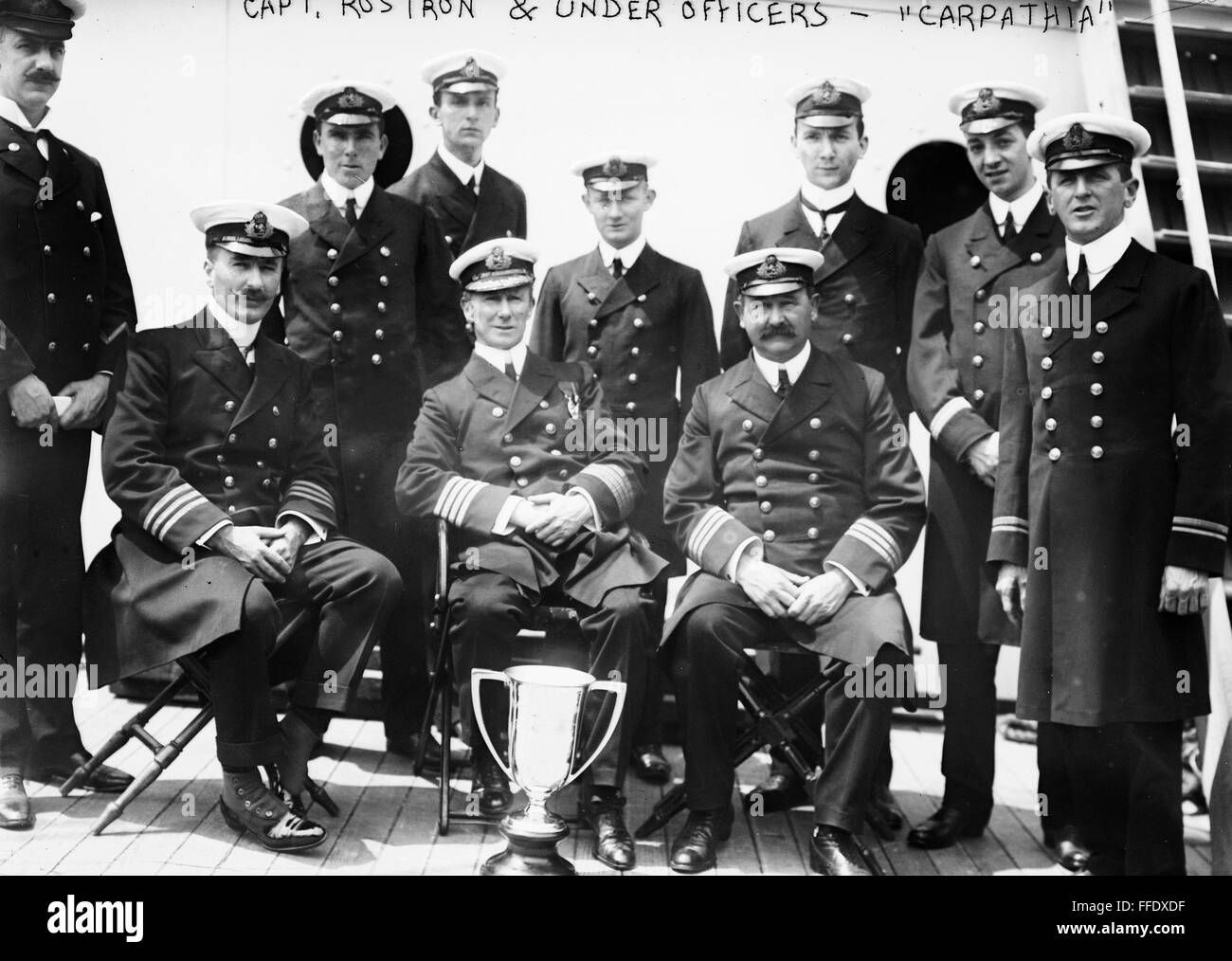 CARPATHIA: CREW, 1912. /nCrew of the steamship RMS 'Carpathia,' which ...
