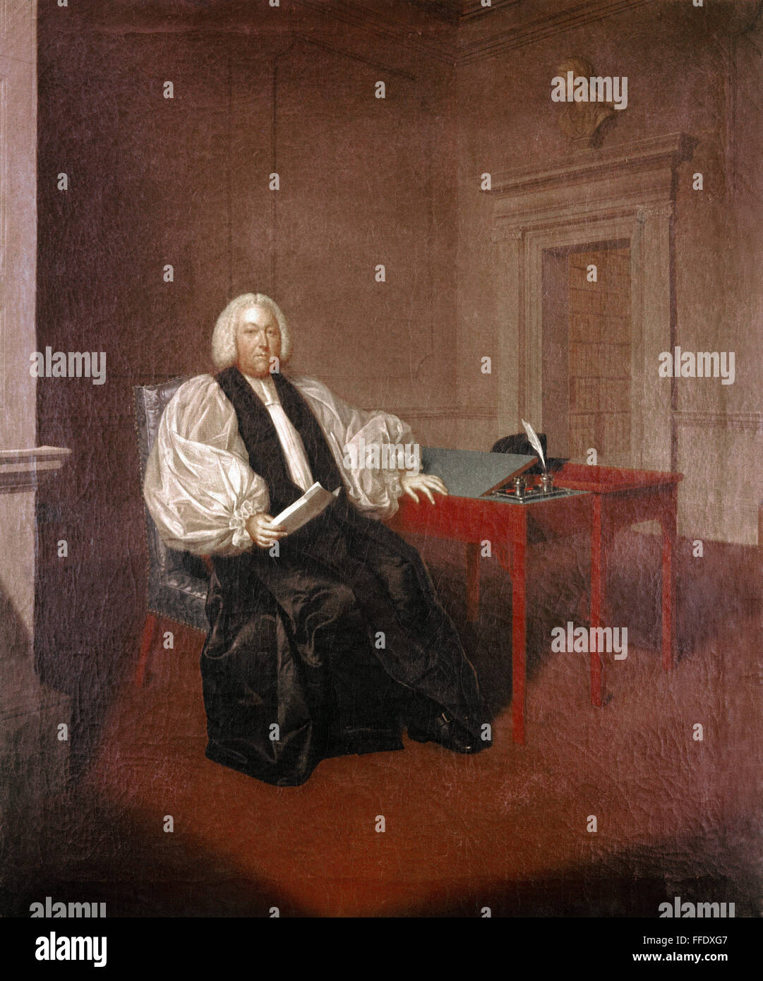 JONATHAN SHIPLEY (1714-1788). /nEnglish clergyman. Oil on canvas, 18th ...