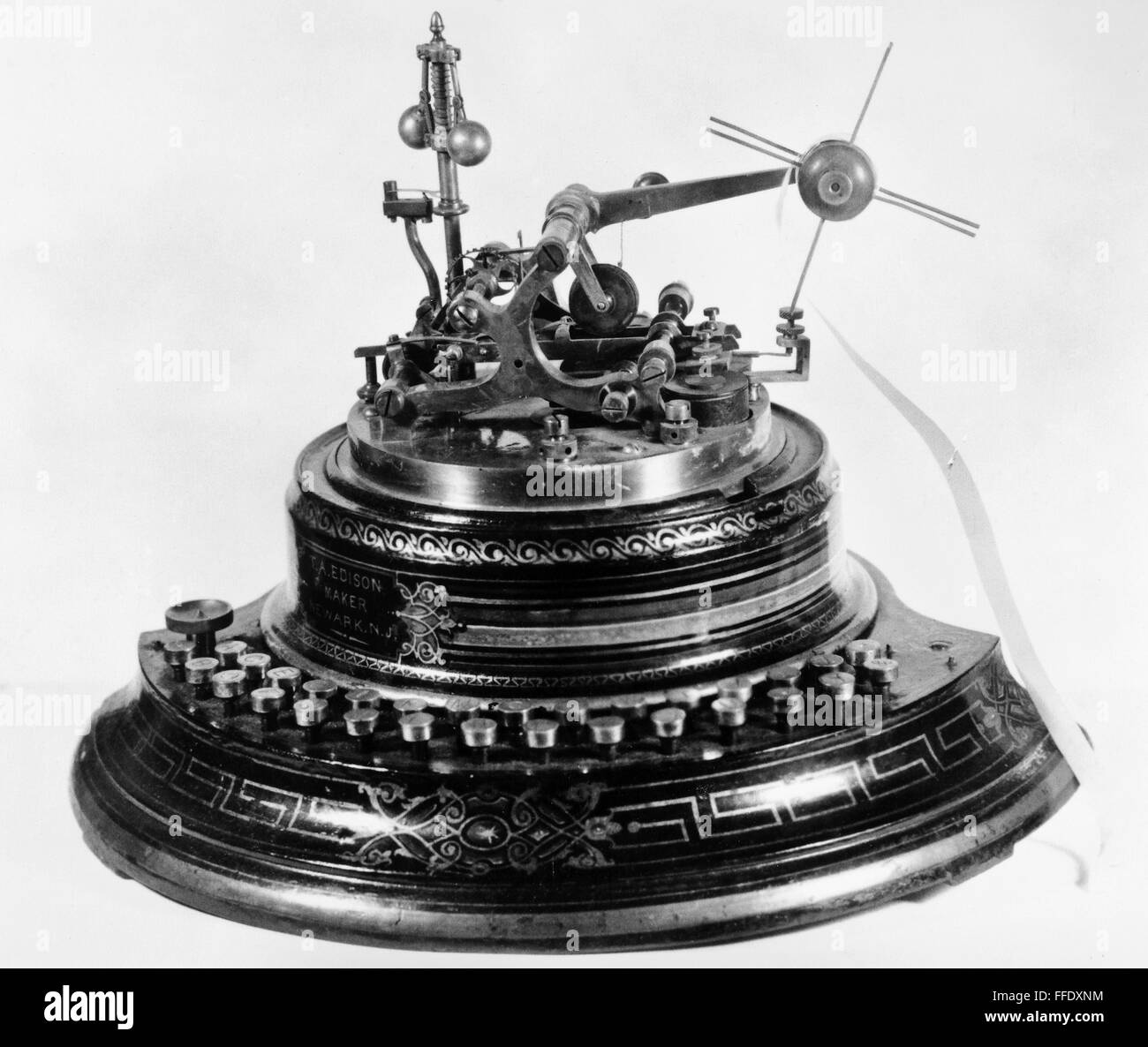 EDISON: STOCK PRINTER, c1873. /nUniversal stock printer invented by ...