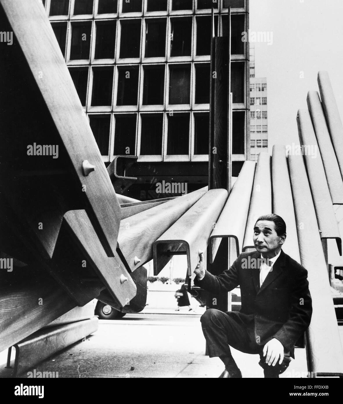 KENZO TANGE (1913-2005). /nJapanese architect. Tange with his first ...