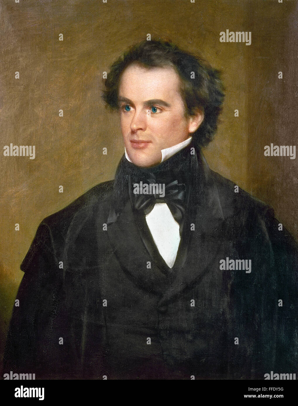 NATHANIEL HAWTHORNE /n(1804-1864). American writer. Oil painting by ...