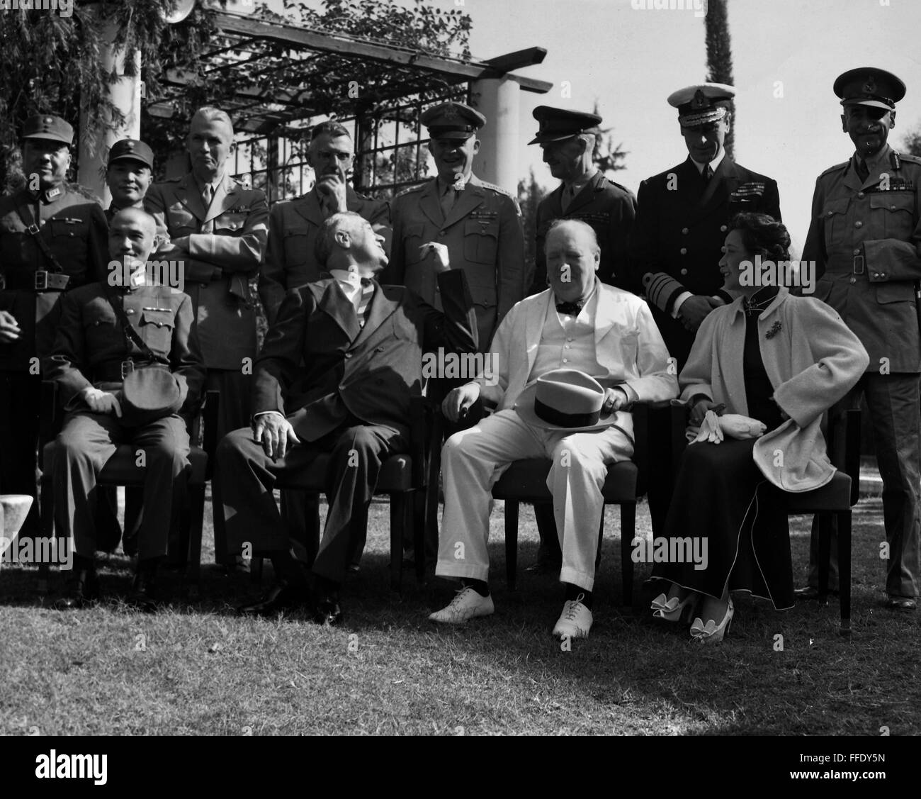 CAIRO CONFERENCE, 1943. /nLeaders at the Cairo Conference, Egypt, which ...