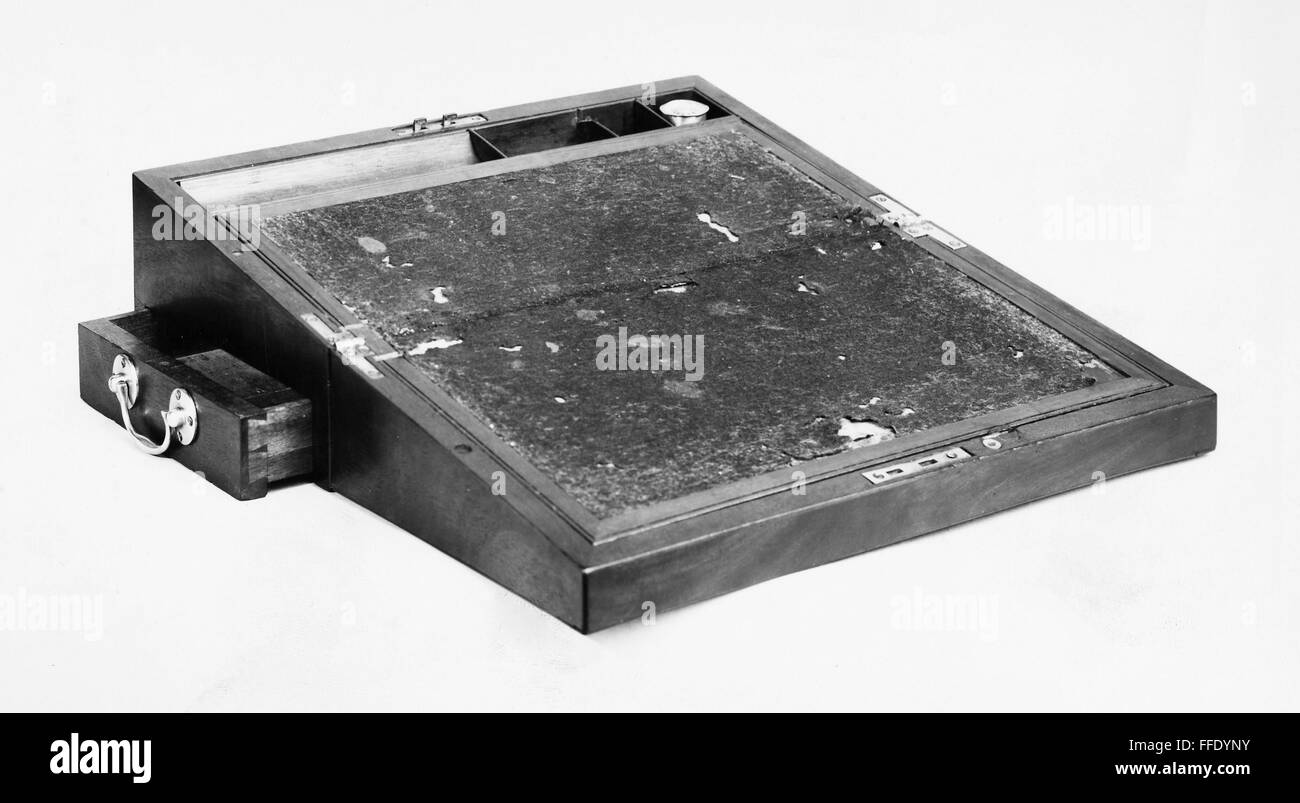 PORTABLE WRITING DESK. /nPortable writing desk which belonged to ...