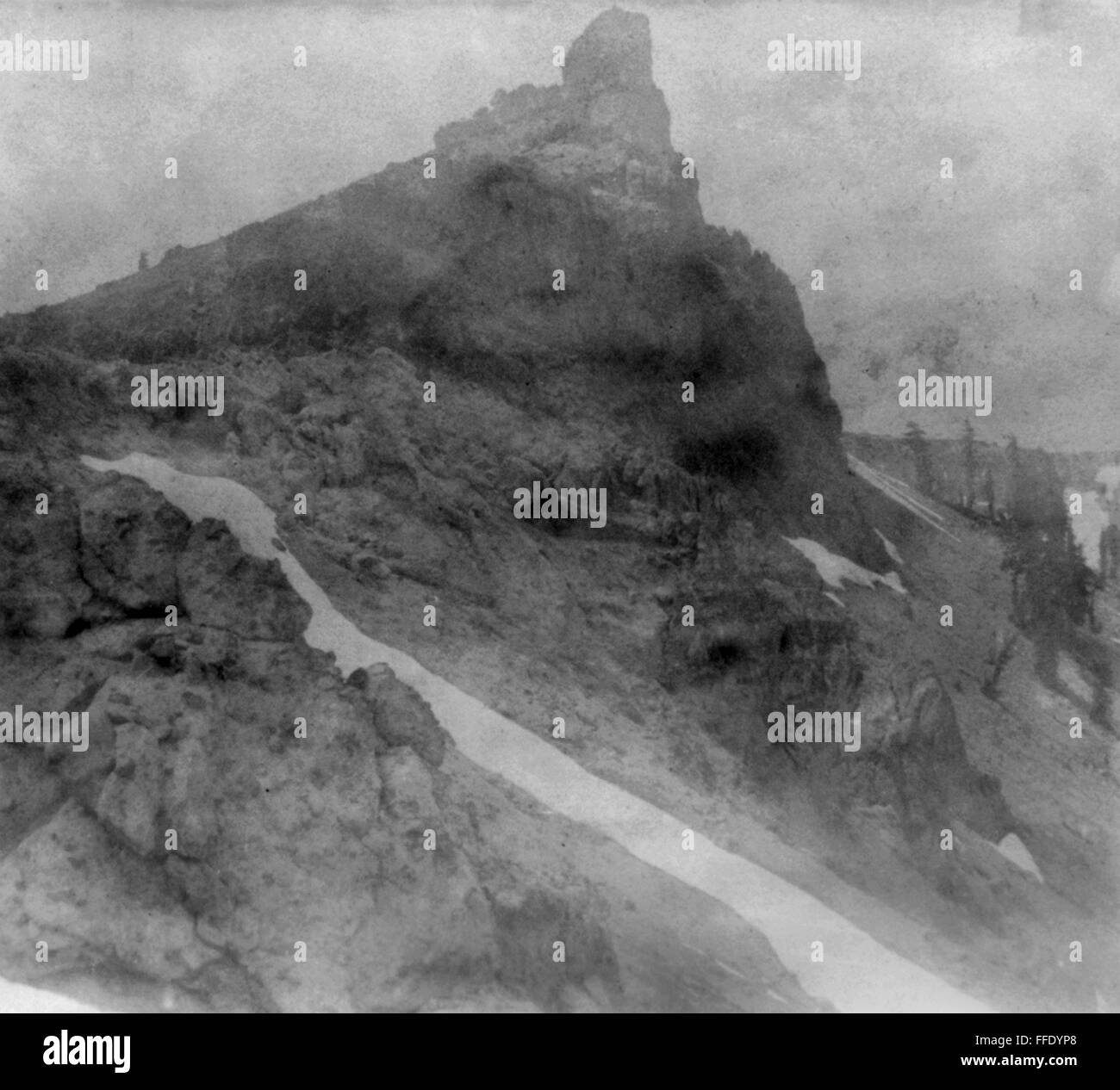 CALIFORNIA: CASTLE PEAK. /nExtinct volcano at the summit of Castle Peak ...