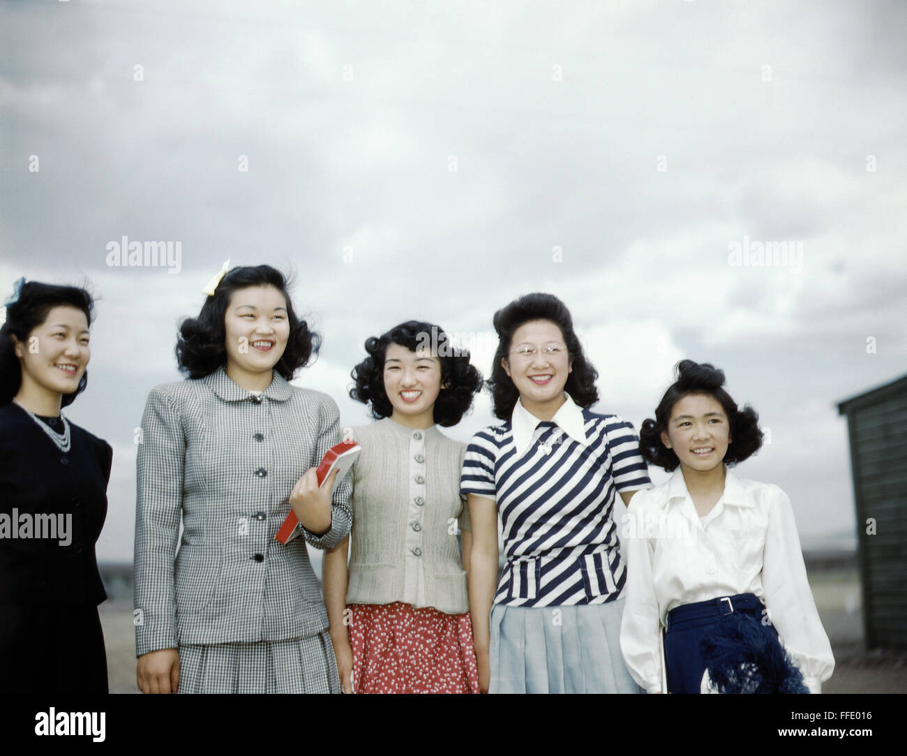 JAPANESE INTERNMENT, 1940s. /nWomen at the Japanese internment camp at ...