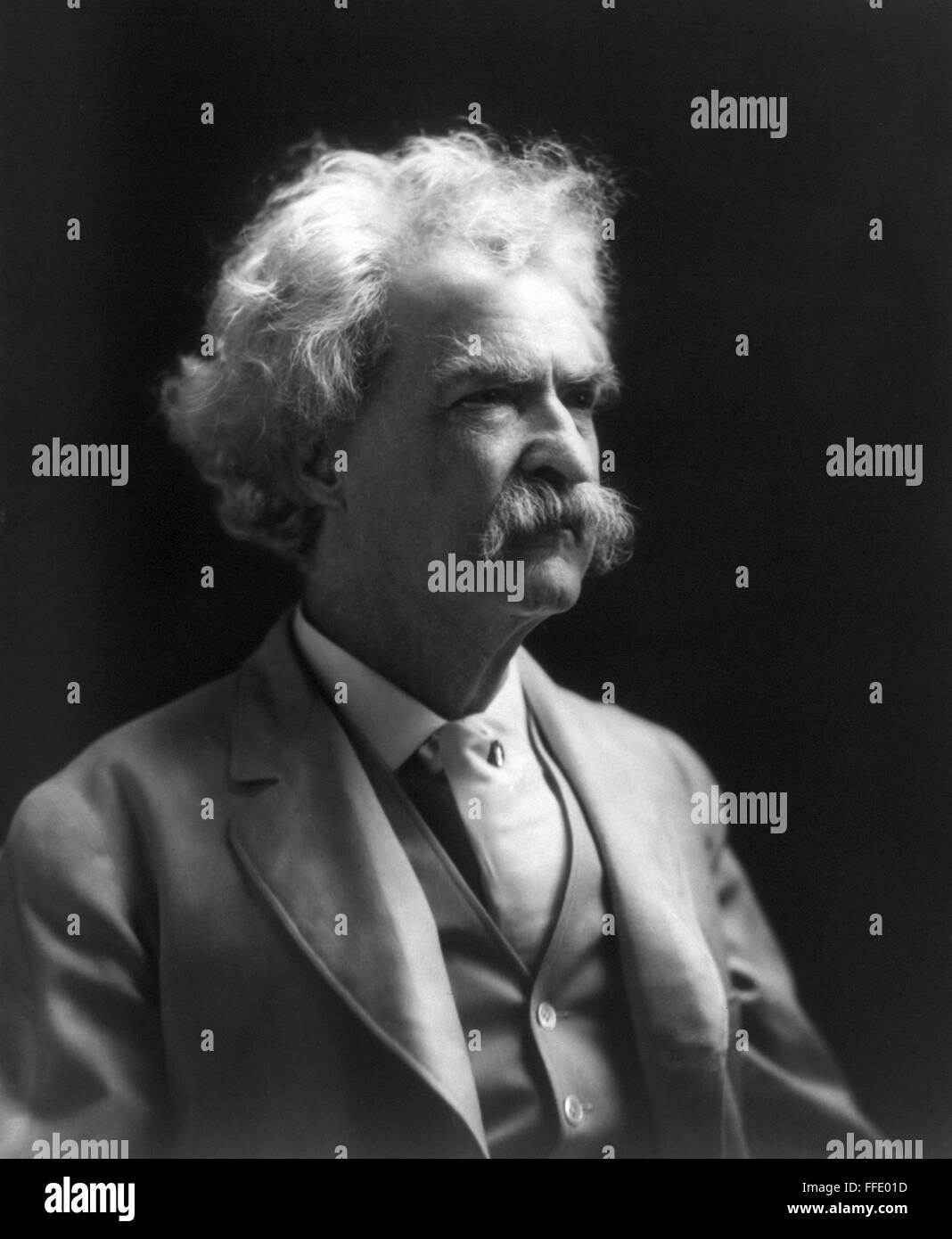 SAMUEL LANGHORNE CLEMENS /n(1835-1910). 'Mark Twain.' American writer ...