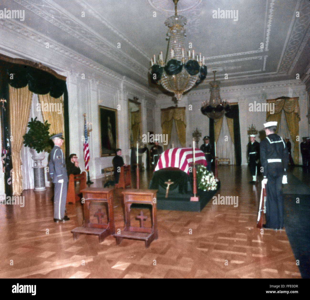 KENNEDY FUNERAL, 1963. /nThe coffin of President John F. Kennedy ...