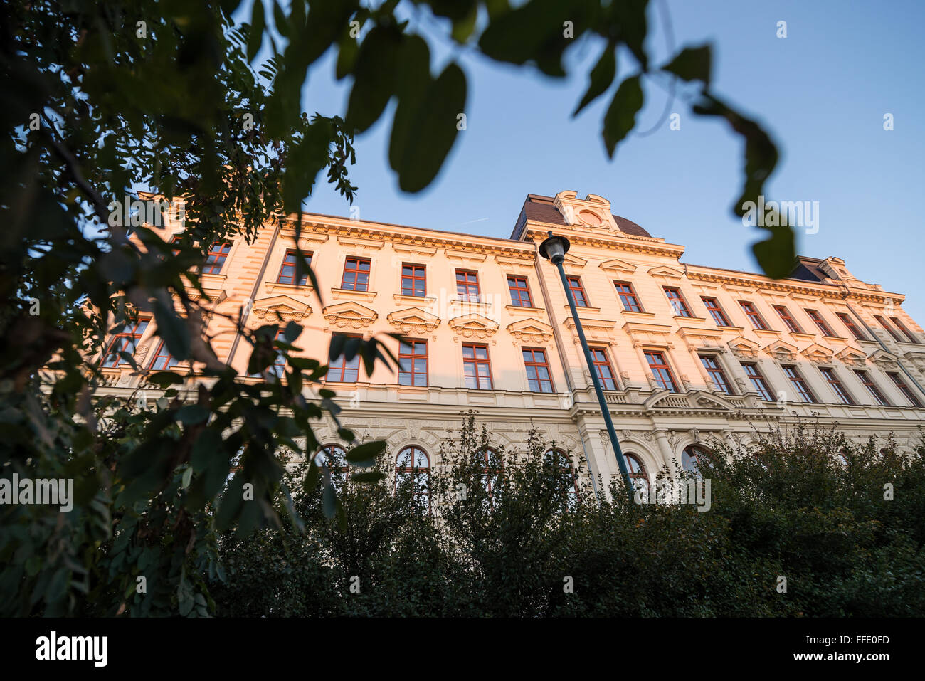 Building of District Court of Pilsen city (Plzen), Bohemia region in ...