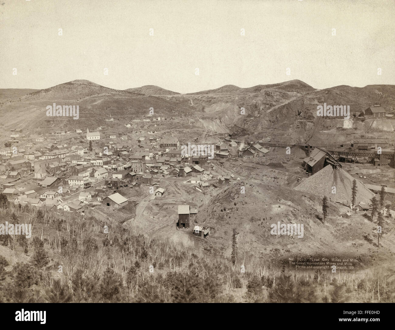 HOMESTAKE GOLD WORKS, 1889. /nView of the Homestake gold mines and ...